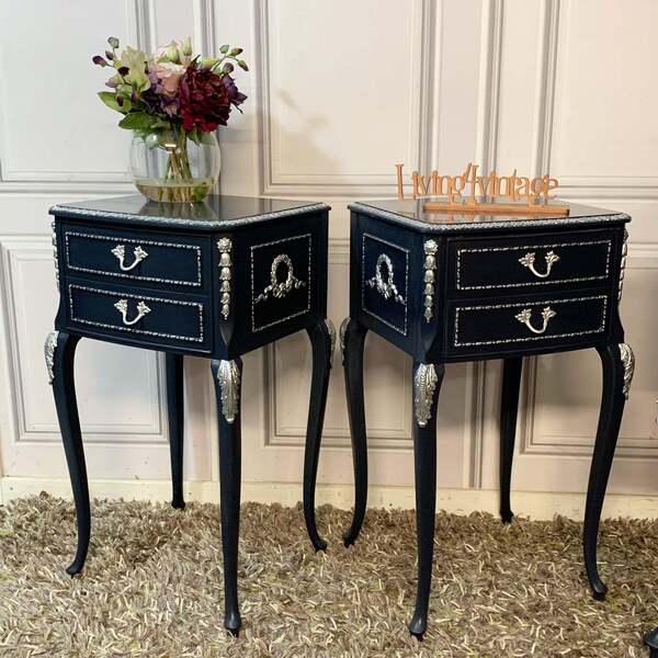 Painted Bedside Tables Louis Style Bedsides Olympus Furniture ...