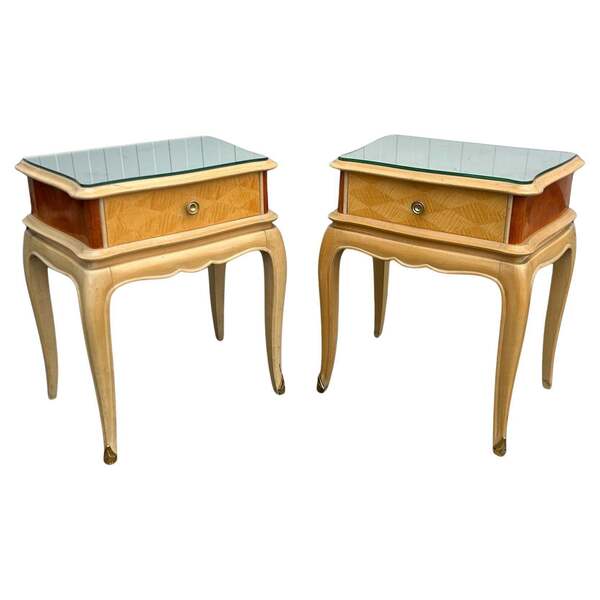 Pair Of Side Tables Attributed To Rene His | Vinterior