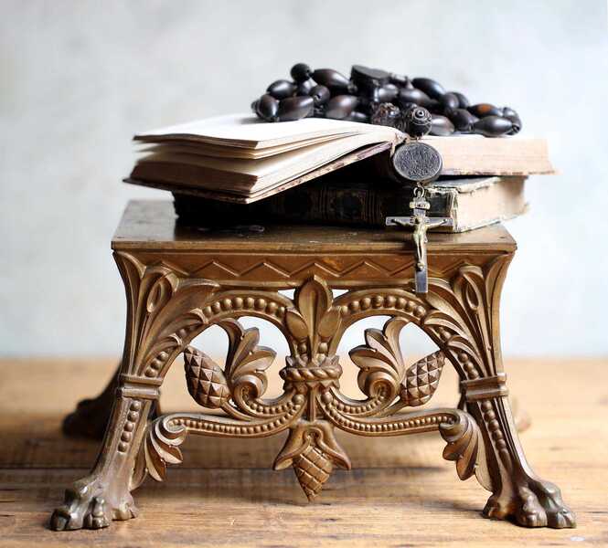 Church Altar Riser Host Table Religious Antique Display Stand 19th ...