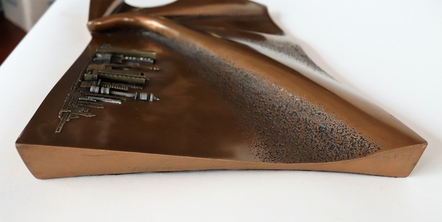 Giovanni Schoeman Brutalist Style Bronze Wall Sculpture , 1970s ...