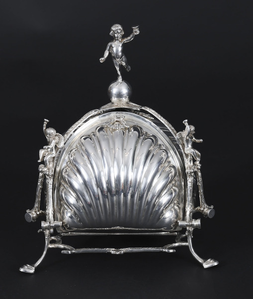 Antique Silver Plated Triple Shell Shaped Biscuit Box Circa 1900 ...