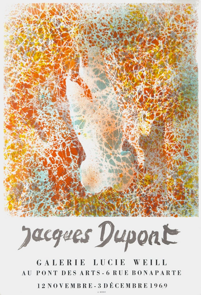 Jacques Dupont Vintage Litho Poster Poster Expo 1969 Weill Mourlot ...