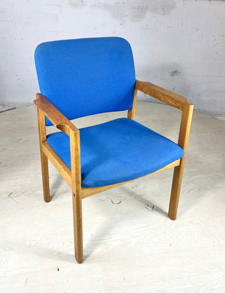 Oak Framed Desk Chair 1980s Vintage Magnus Olesen Style Retro Eb4043 ...