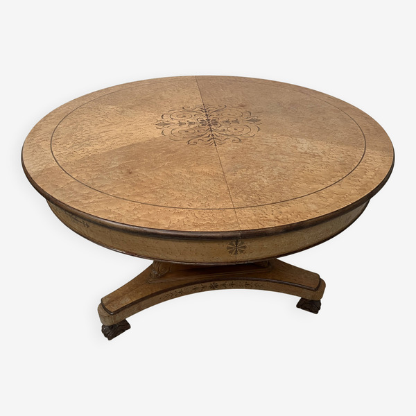 Charles X Style Dining Table In Maple Wood Veneer, 20th Century | Vinterior