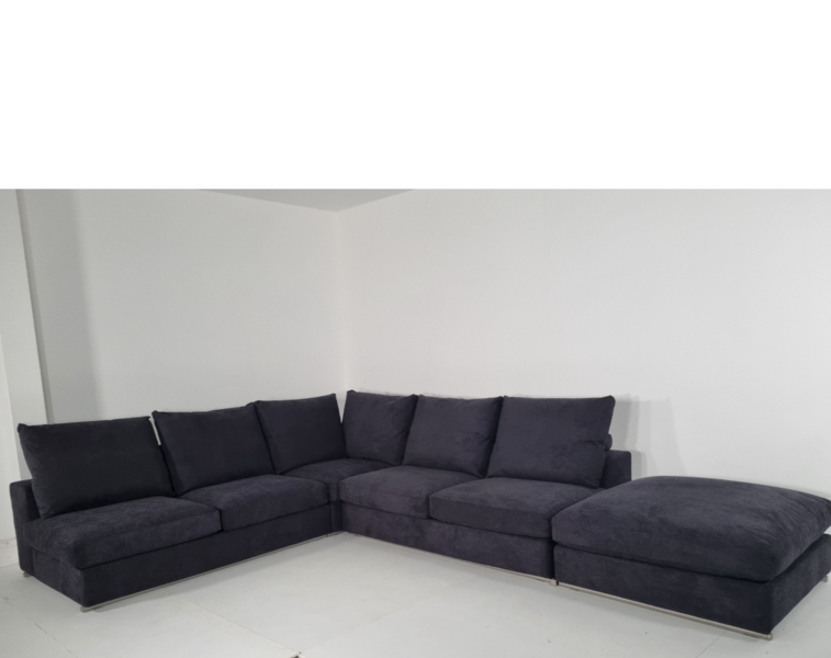 Flexform Groundpiece Modular Sofa In Midnight Blue Soft Fabric Immaculate Condit | Antonio ...