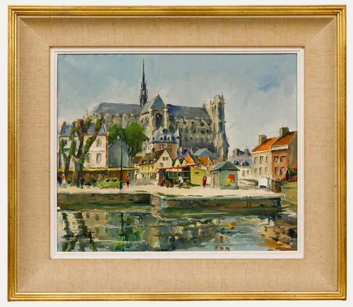 Pierre Douet (1898 1989) Mid 20th Century Oil, Cathédrale Notre Dame D ...