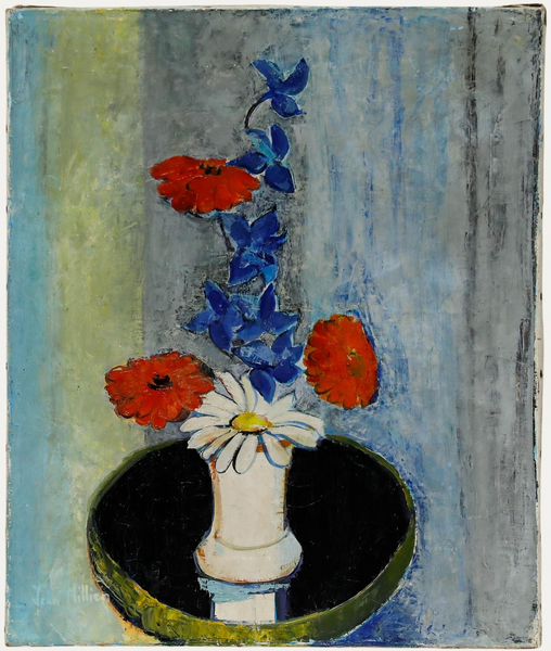 Jean Millien (1918 1998) Mid 20th Century Oil, Bouquet Of Mixed Flowers ...