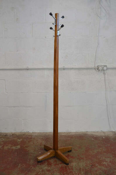 Vintage Industrial Oak Coat Stand | Vinterior