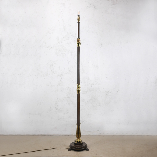 Vintage Hollywood Regency Brass Bronze Floor Standard Lamp Maison Style ...