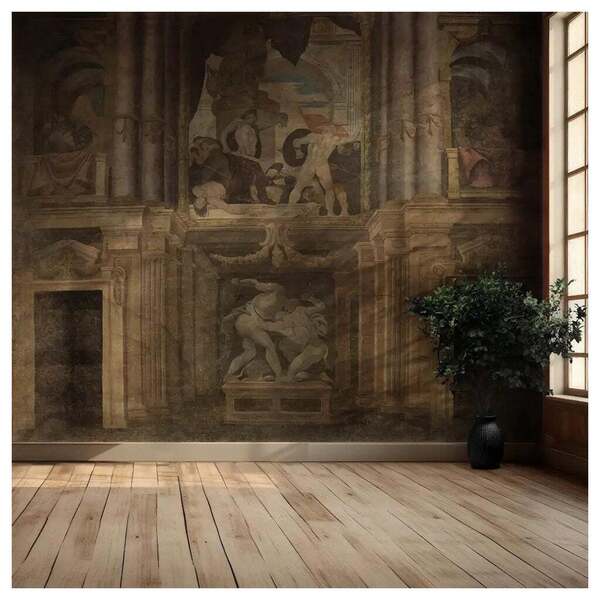 19th Century Antique Style Panoramic Wall Mural On Canvas – Baroque ...