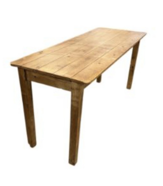 Vintage Rustic Pine Refectory Table 5 Plank Top , Stout Legs Delivery ...