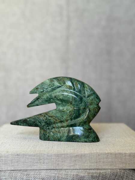 Vintage Green Soapstone Sculpture | Abstract Serpent Carving | Inuit ...