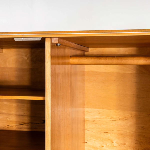 1960’s Good Sized Mid Century White Door Shelved Wardrobe – Up Zavody ...