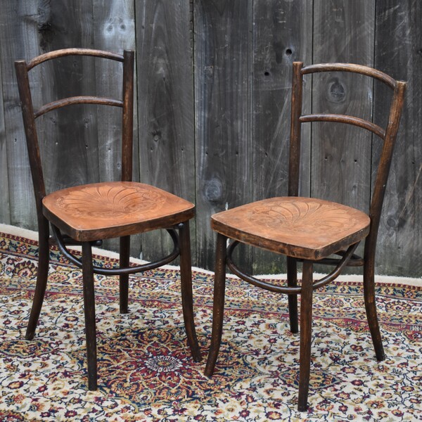 Antique 1920s Mundus J & J Kohn Thonet Style Bentwood Embossed Seat ...