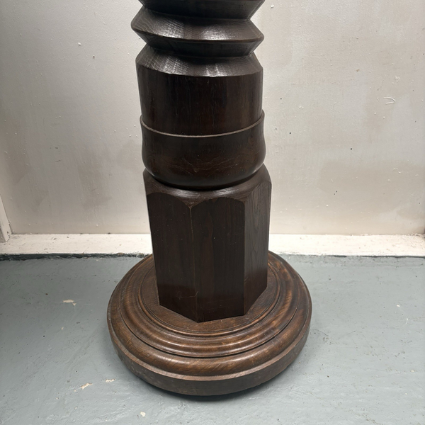 Vintage Original French Oak Cider Press Screw “Vis” Vase Plinth Plant ...