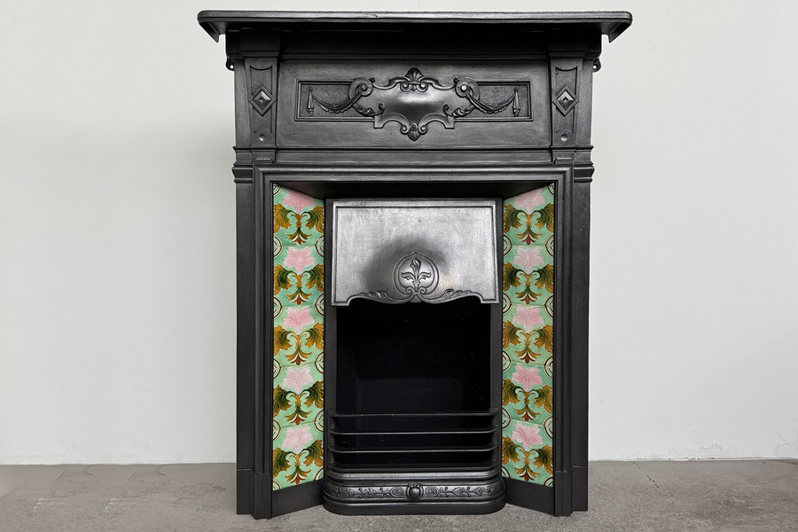 Reclaimed Edwardian Cast Iron Combination Fireplace | Vinterior