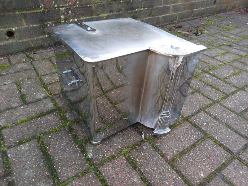 Classic Retro Art Deco 1930s Chrome Coal Box Fire Side Storage Vintage ...