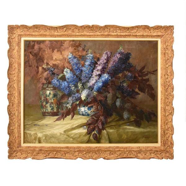 Beautiful Flower Paintings, Delphinium, Oil Painting, Julien Stappers ...