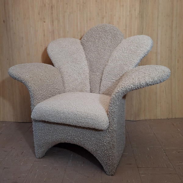 Fab Vintage Retro 1970s Kitsch Petal Flower Chair Throne Blush ...