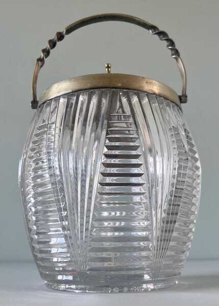 Antique Pressed Glass Biscuit Barrel Victorian Canister C1891 Percival ...