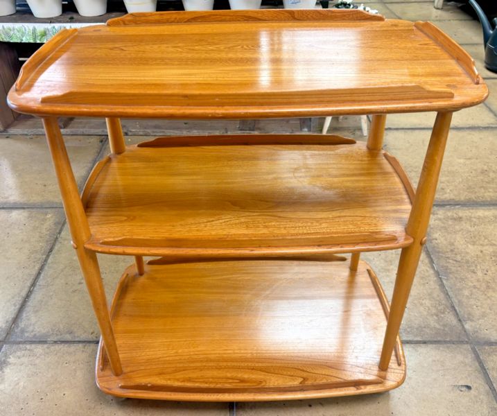 Mid Century Ercol Elm Three Tier Serving/ Drinks Trolley | Ercol ...