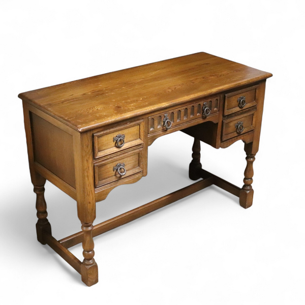 Vintage Old Charm Style Oak Writing Desk | Old Charm | Vinterior