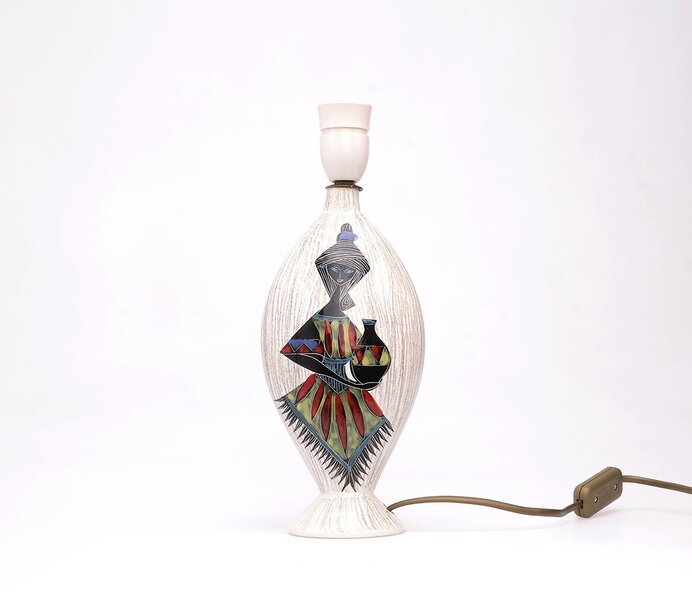 Vintage Italian Porcelain Table Lamp, 1950s | Vinterior