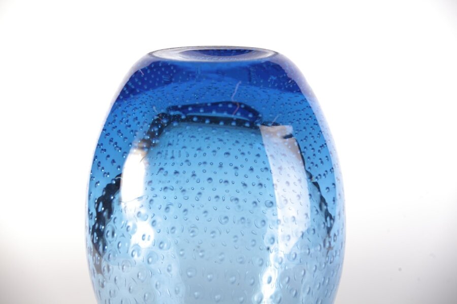 Bubble Glass Vase By Milan Metelak For Sklarny Harrachov, Czech, 1960s ...