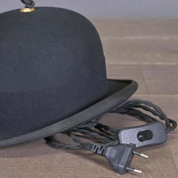 Bowler Hat Pendant Lamp, Vintage English Decorative Style | Vinterior