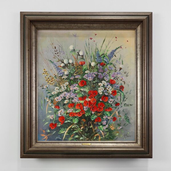 Roger Remmerie, Baroque Still Life With Flowers, 20th Century, Oil On ...