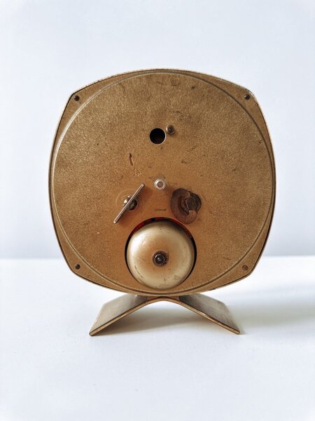 German Brass Table Clock By Mauthe, 1960 | Vinterior