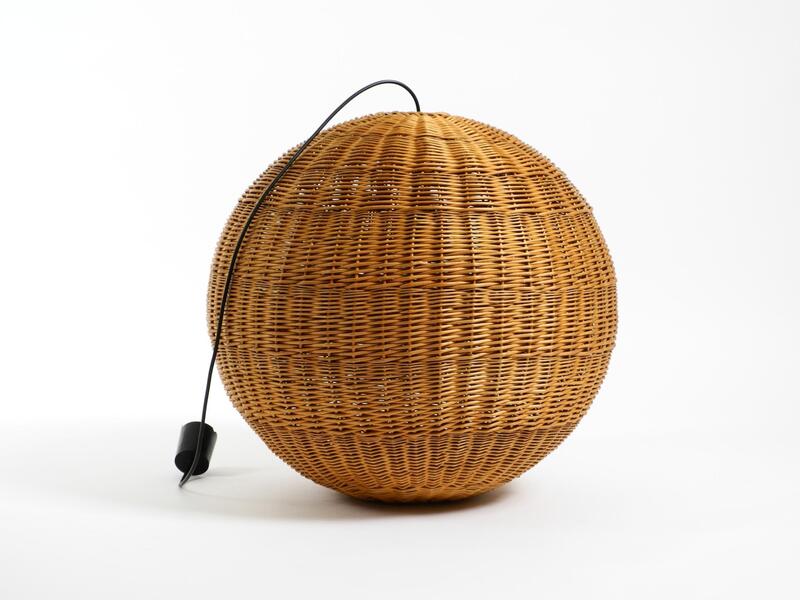 Original Xxl Rattan Ball Pendant Lamp Mid Century Modern ø 66 Cm 26 ...