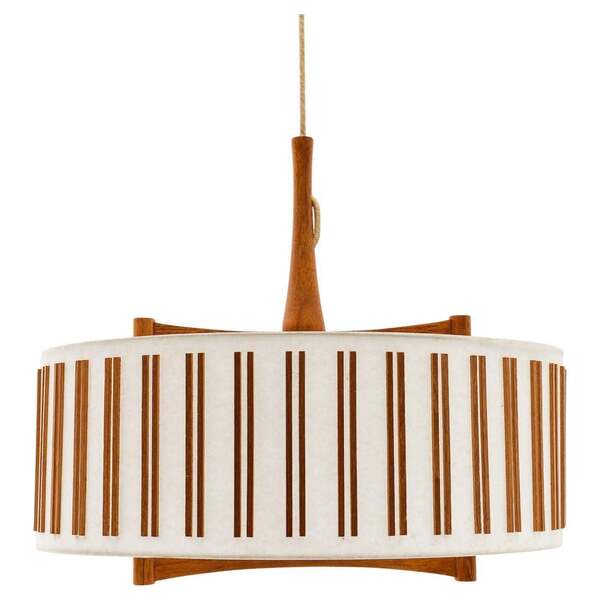 Lovely Adjustable Japanese Style Ceiling Lamp Made In Teak By Temde ...