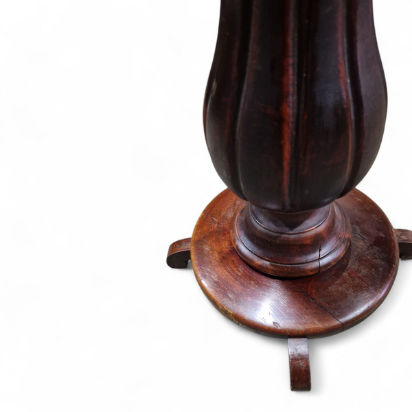Pedestal Plant Display Stand Antique Carved Coloumn Mahogany And Pine ...