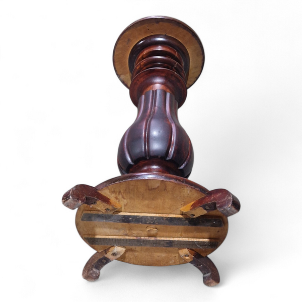 Pedestal Plant Display Stand Antique Carved Coloumn Mahogany And Pine ...