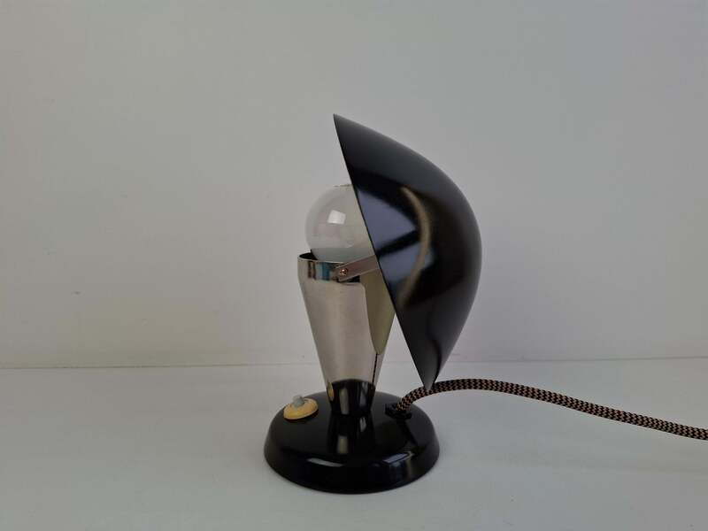 Bauhaus Mushroom Table Lamp With Adjustable Shade, Czechoslovakia ...