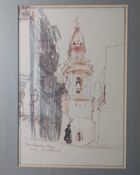 San Domenico Church, Ragusa, Sicily – Pen & Ink Sketch By Paul Telling ...