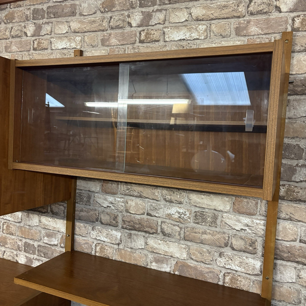 Mcm Danish Modular Floating Teak Two Bay Wall Shelving Bookcase By Ps ...