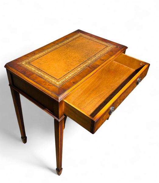 N. Norman Ltd Antique Style Yew Wood Hall Table Desk Regency Syle ...