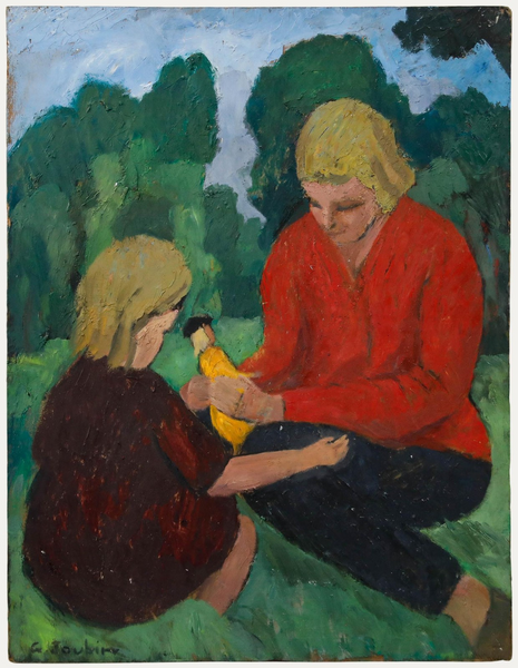 Georges Joubin (1888 1983) Mid 20th Century Oil, Mother And Daughter ...