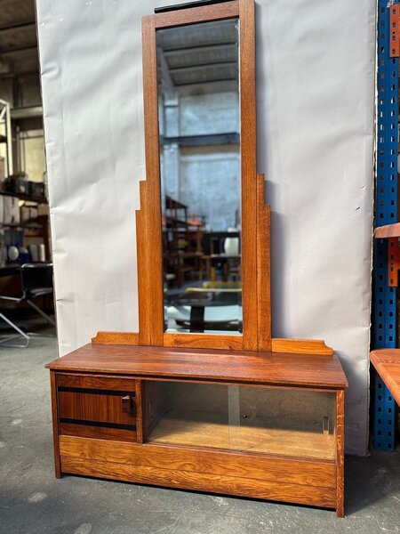 Art Deco Dutch Dressing Table With Mirror, 1930s | Vinterior