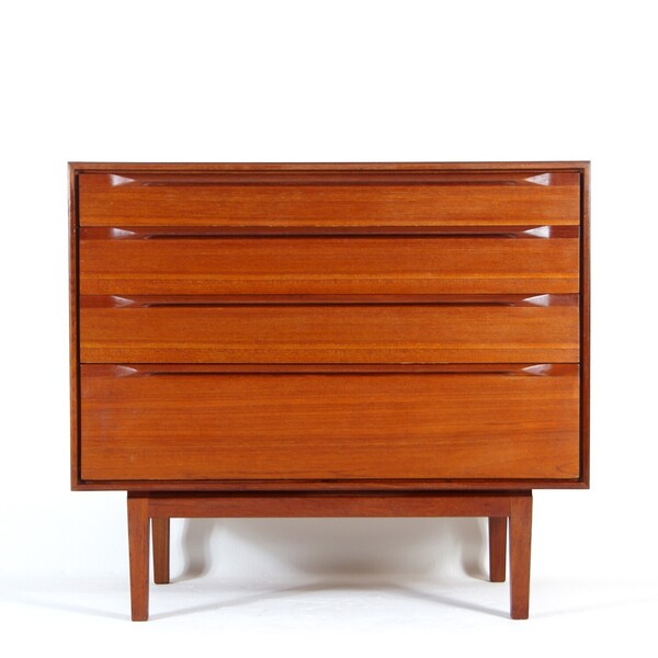 Retro Vintage Danish Teak Ib Kofod Larsen Chest Of Drawers Mid Century ...