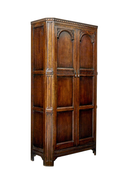 20th Century Oak Gothic Revival Wardrobe | Vinterior