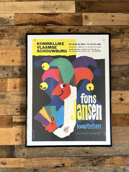 Rare Vintage 70's Frans Mettes Belgian Theatre Cabaret Exhibition Pop ...