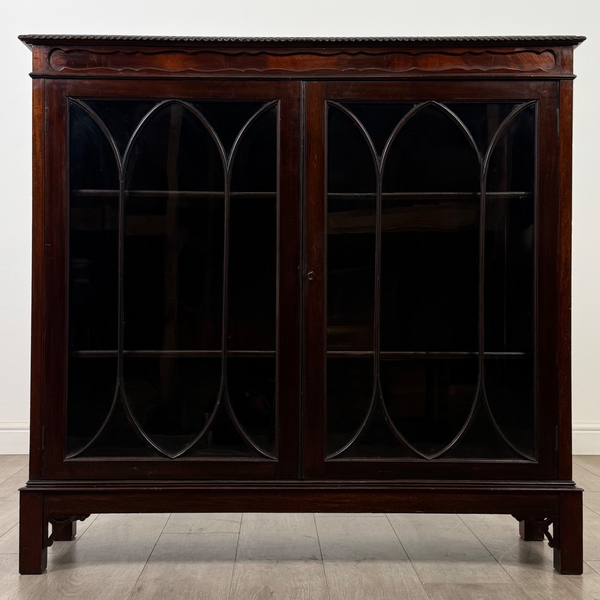 Antique 20th Century Edwardian Mahogany Display Cabinet ( Af 5763 ...