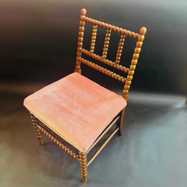 Antique Victorian Child’s Bobbin Chair | 19th Century Spool Turned Wood ...