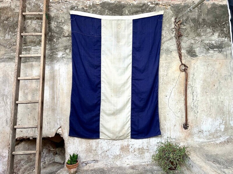 Vintage Signal Flag Letter J 'Juliet' Large | Vinterior