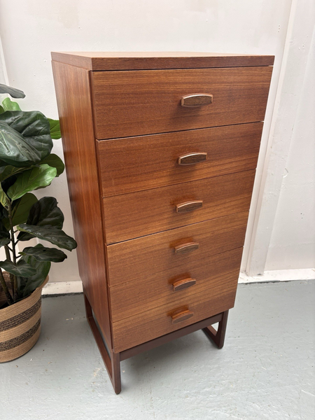 Mcm G Plan Quadrille Teak Tallboy Chest Of 6 Drawers | R Bennett | G ...