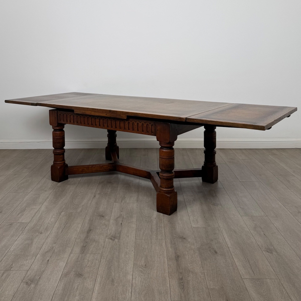 Antique 20th Century Edwardian Draw Leaf Dining Table In Oak ( Af 5908 ...