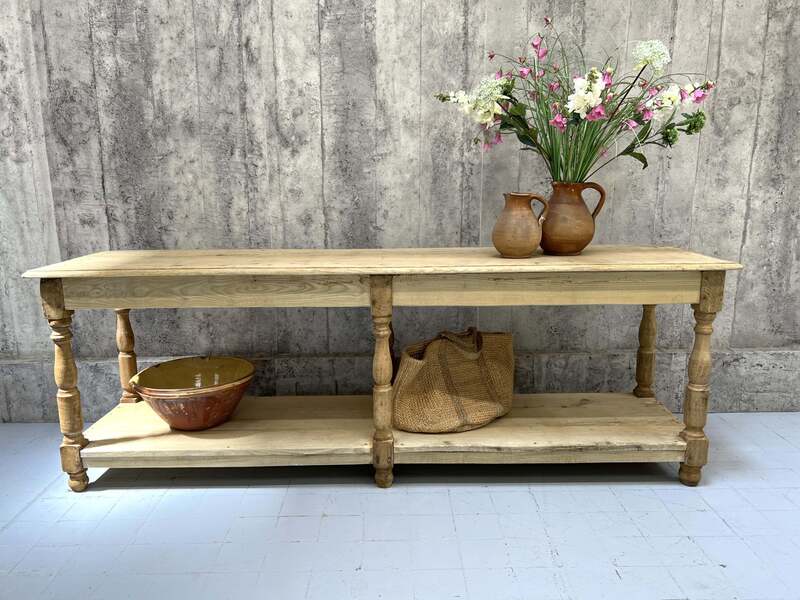 250.5cm Oak Drapers Table / Kitchen Island | Vinterior